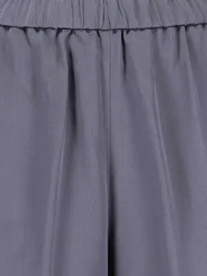 Max Mara Silk Wide Leg Pants - Gray