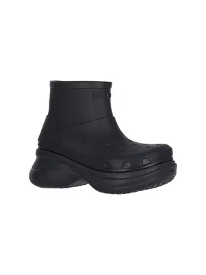 Balenciaga X Crocs Rubber Ankle Boots