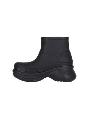 Balenciaga X Crocs Rubber Ankle Boots