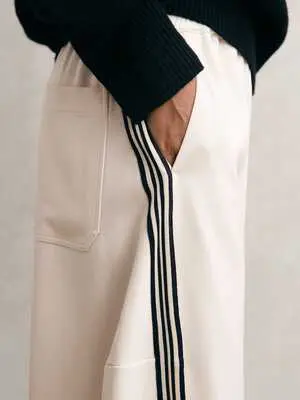 REISS Barrel-leg Side-stripe Trousers
