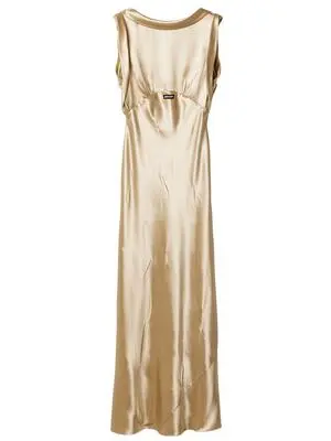 Miu Miu Miu Miu Long Satin Dress - Grey