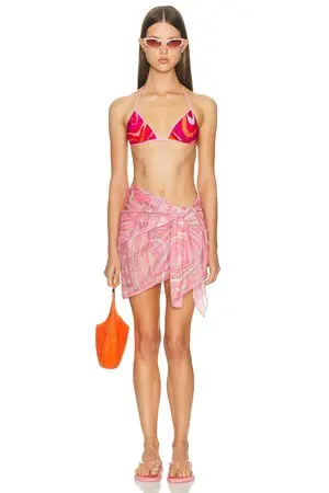 Emilio Pucci Triangle Bikini Top - Corallo & Fuxia