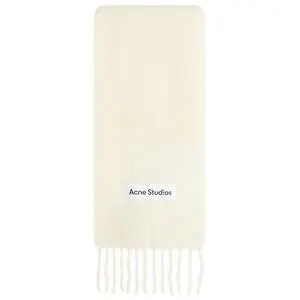 Acne Studios Vally Embroidered Scarf - White