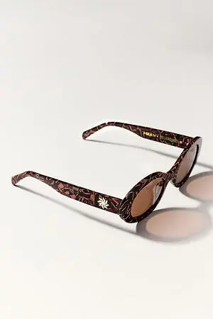 I-SEA Oval Sunglasses - Rust Pattern