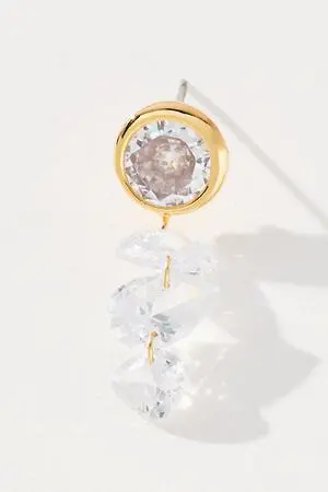 Anthropologie Chunky Crystal Teardrop Earrings