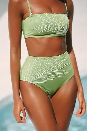Sanctuary Bandeau Bikini Top - Green