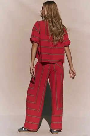 Free People Nolan Pant Set - Red Combo