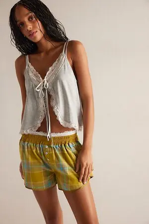 Free People Right Time Shorts - Ginger Combo