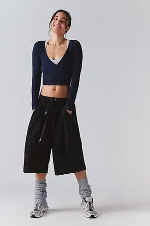 Free People Vixen Long Sleeve Layer - Midnight Navy