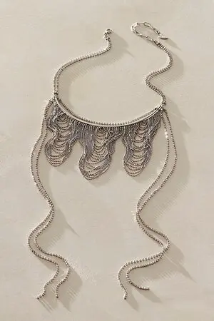 Free People Ciao Bella Mesh Choker Silver