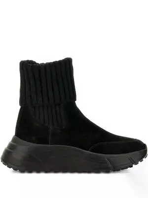 Hogan Ribbed Chelsea Boots With Platform Sole