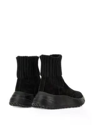 Hogan Ribbed Chelsea Boots With Platform Sole