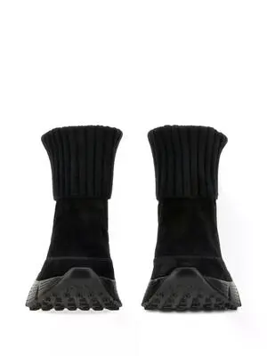 Hogan Ribbed Chelsea Boots With Platform Sole