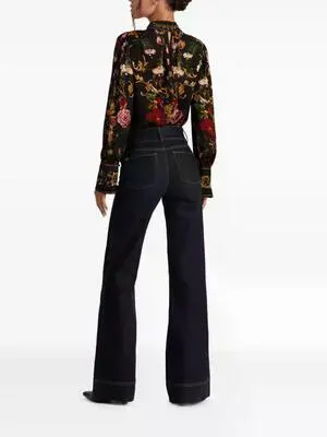 Alice + Olivia Marion Gathered Mock-neck Blouse