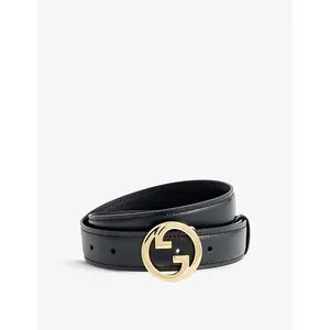 Gucci Blondie Logo-buckle Leather Belt - Black