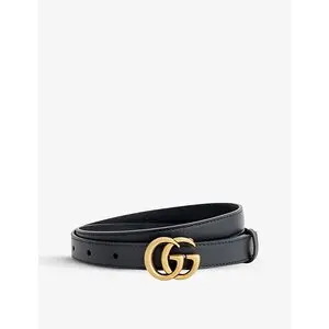 Gucci Logo Buckle Leather Belt - Nero