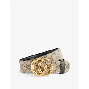 Gucci Double G Reversible Leather Belt - Be Ebony/nero