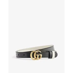 Gucci Double G Reversible Leather Belt - Nero/mystic White