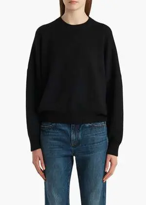 Khaite Margaux Crewneck Sweater - Black