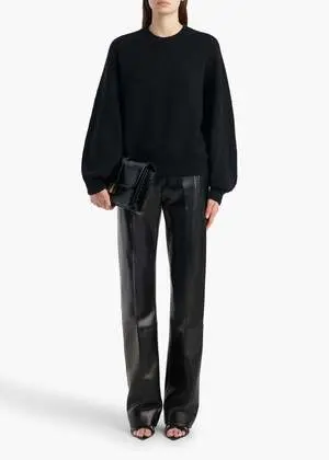 Khaite Margaux Crewneck Sweater - Black