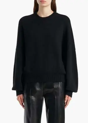Khaite Margaux Crewneck Sweater - Black