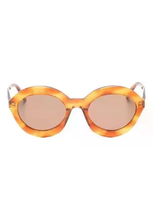 AZZEDINE ALAIA Round-frame Sunglasses - Brown