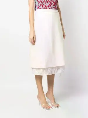 Tory Burch Double-faced Wool Midi Skirt