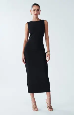 BWLDR Shian Midi Dress - Black