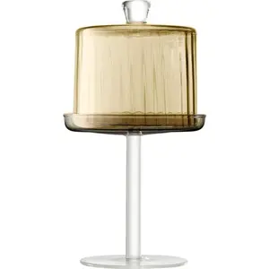 LSA Gems Cake Dome Stand - Amber