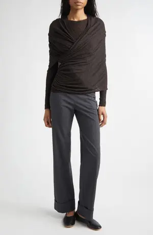 Paloma Wool Elio Semisheer Alpaca And Wool Blend Crossover Sweater