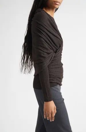 Paloma Wool Elio Semisheer Alpaca And Wool Blend Crossover Sweater