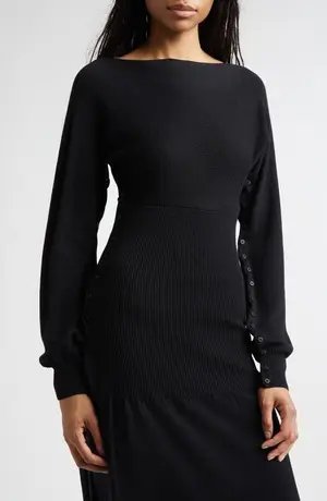 Paloma Wool Fa Cutout Merino Wool Sweater Dress