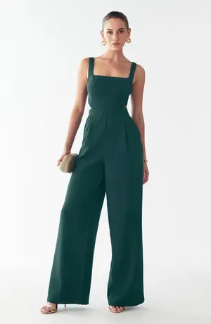 BWLDR Shae Wide-leg Jumpsuit - Emerald