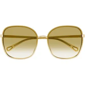 Chloé 56mm Square Sunglasses - Beige