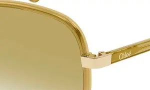 Chloé 56mm Square Sunglasses - Beige