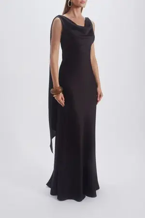 Amsale Bias Cut Streamer Gown