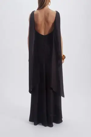 Amsale Bias Cut Streamer Gown