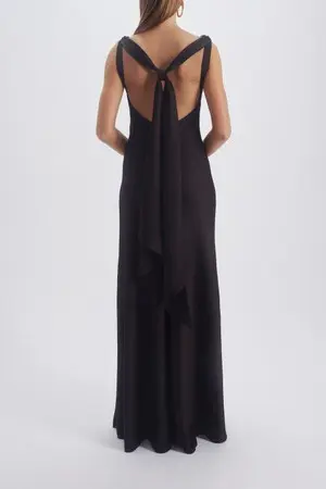 Amsale Bias Cut Streamer Gown