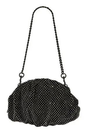 Rebecca Minkoff Ruched Clutch With Chain Strap - Black