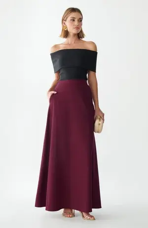 WILLA Isla Maxi Skirt - Plum