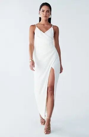 BWLDR Morley Midi Dress - White