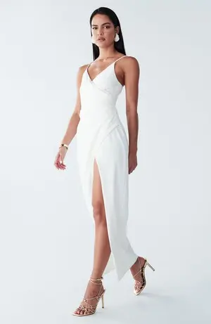 BWLDR Morley Midi Dress - White