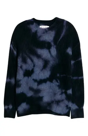 CITY BLUES Tie-dye Crewneck Sweater - Midnight