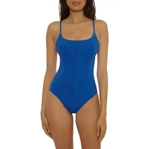 BECCA® By Rebecca Virtue Halter One-piece Swimsuit - Lapis