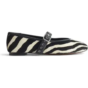 Madewell Emilie Zebra Print Mary Jane - True Black Multi Calf Hair