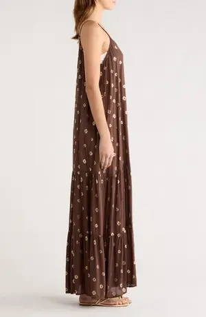 Elan Metallic Dot Cover-up Dress