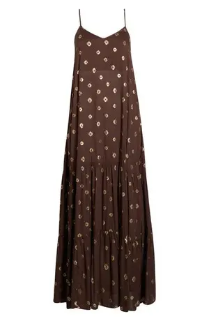Elan Metallic Dot Cover-up Dress