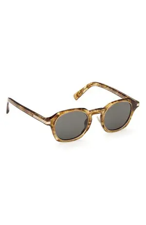 Zegna 47mm Round Frame Sunglasses