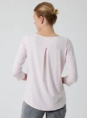 Majestic Filatures 3/4 Sleeve Crewneck Top