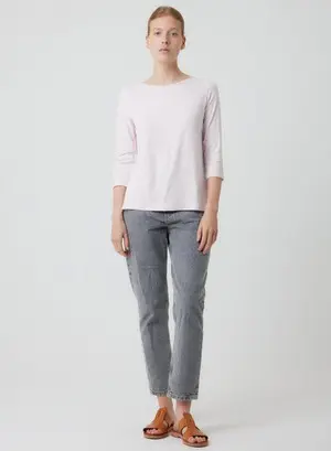 Majestic Filatures 3/4 Sleeve Crewneck Top